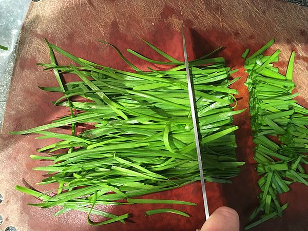Super Easy Garlic Chives with Chili Garlic Sauce | Herb Garden Gal